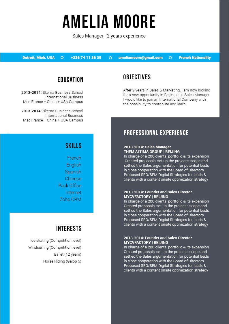 Downloadable Resume Stately Resume MyCVfactory